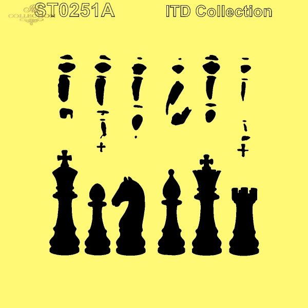 ST0251 - Let’s Play Chess Stencil – Decoricepaper
