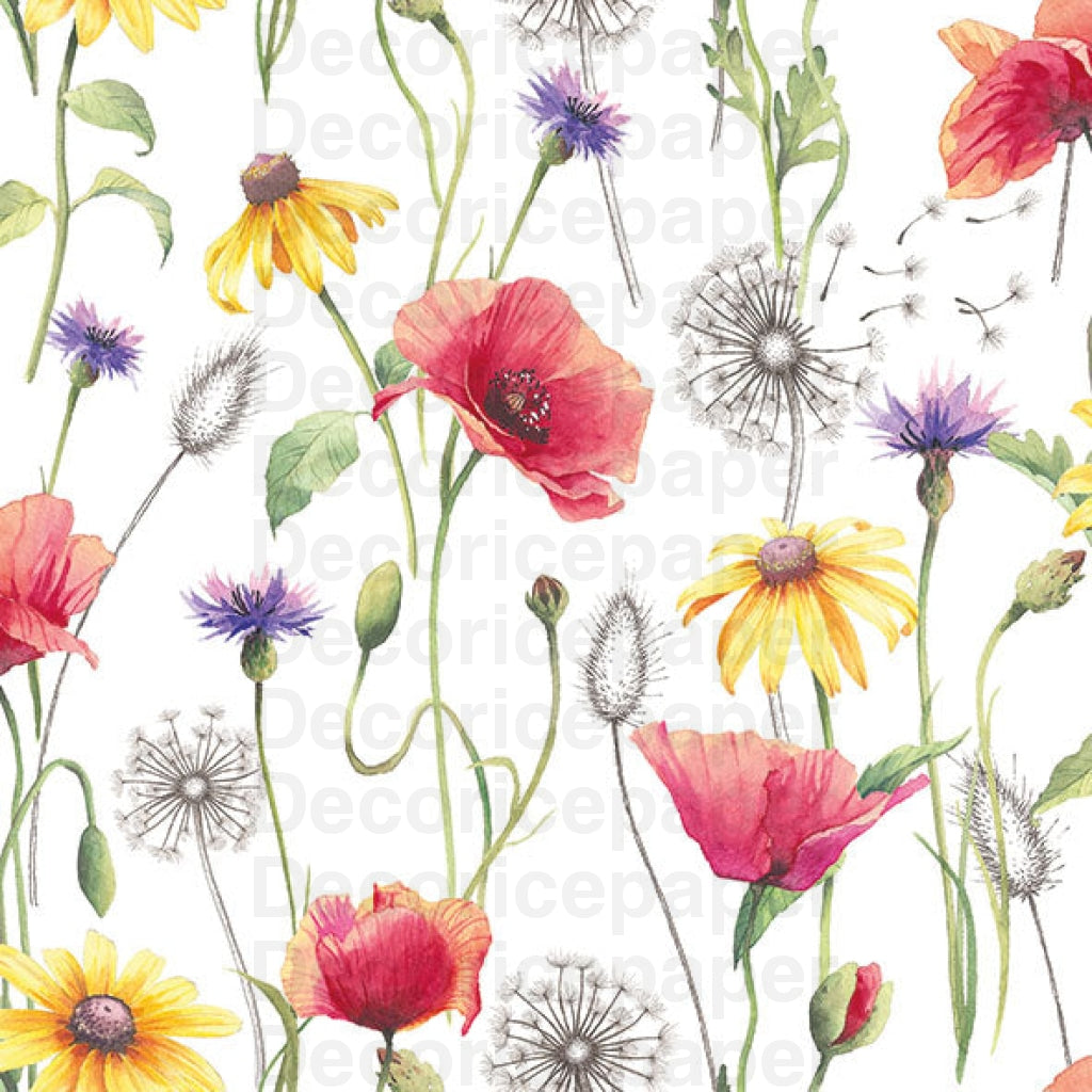 Poppy Meadow - Napkin – Decoricepaper